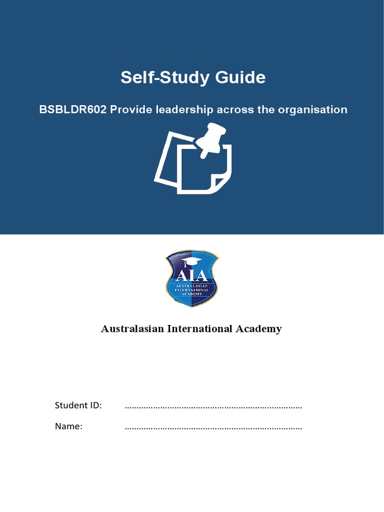 BSBLDR602 Self-Study Guide | PDF | Leadership | Pedagogy