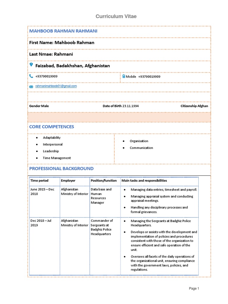 CV - Mahboob Rahman Rahmani PDF | PDF | Business | Computing
