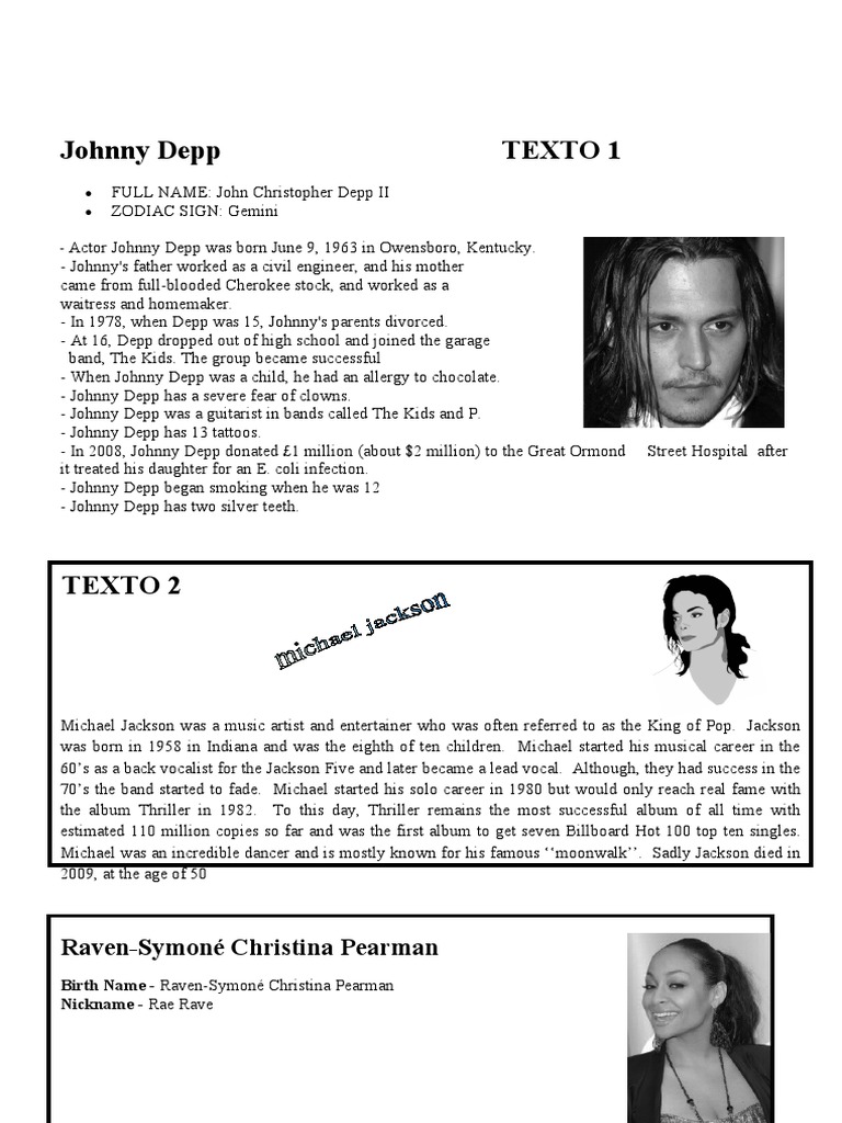BIOGRAPHY | PDF | Johnny Depp