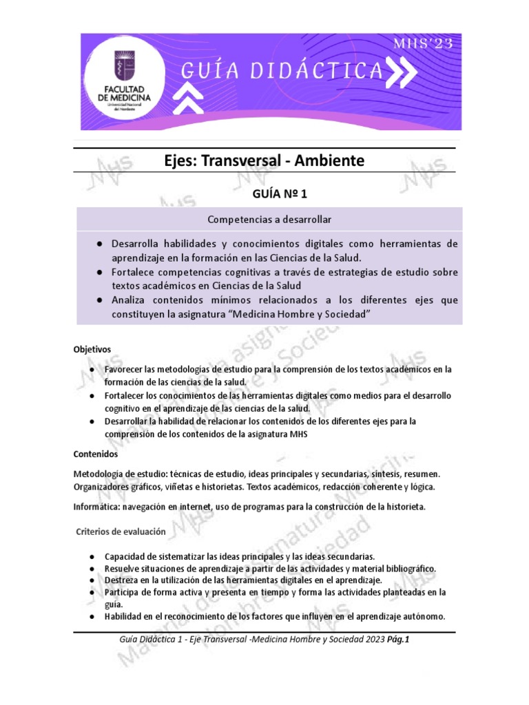 Guía Didáctica MHS: Estrategias de Estudio | PDF | Aprendizaje | Moodle