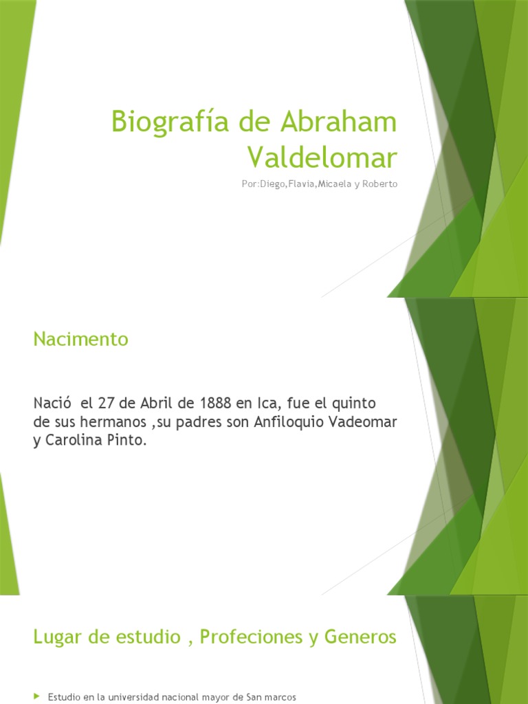 Biografía de Abraham Valdelomar | PDF | Historia | Clásicos