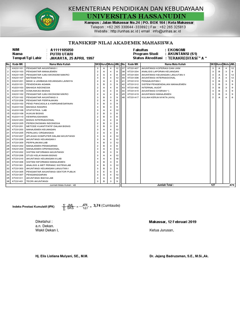 CV Lengkap Putri Utari PDF | PDF