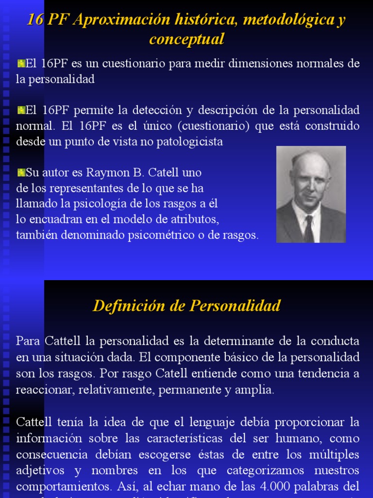 16PF | PDF | Validez (Estadísticas) | Ciencias del comportamiento