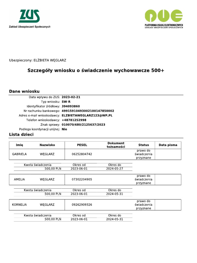 Wniosek SW PDF | PDF
