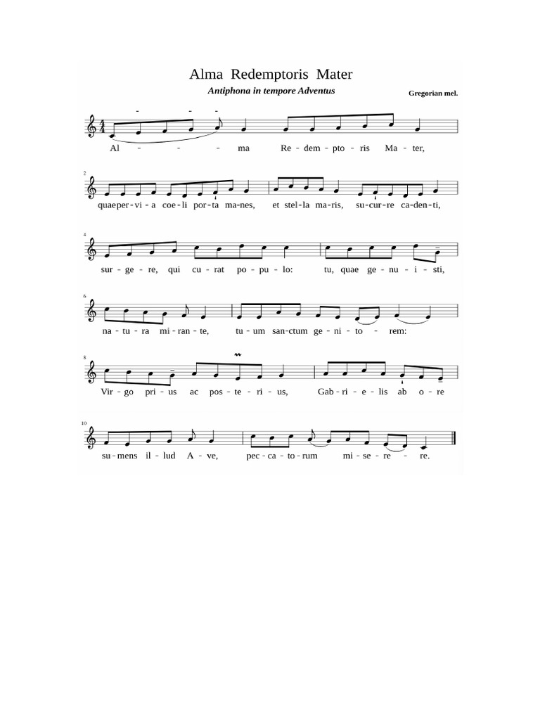 Alma Redemptoris Mater | PDF