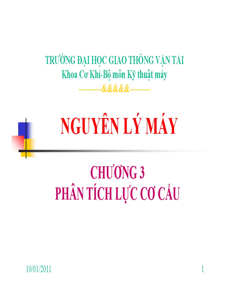 Chuong 3 Phan Tich Luc Co Cau | PDF