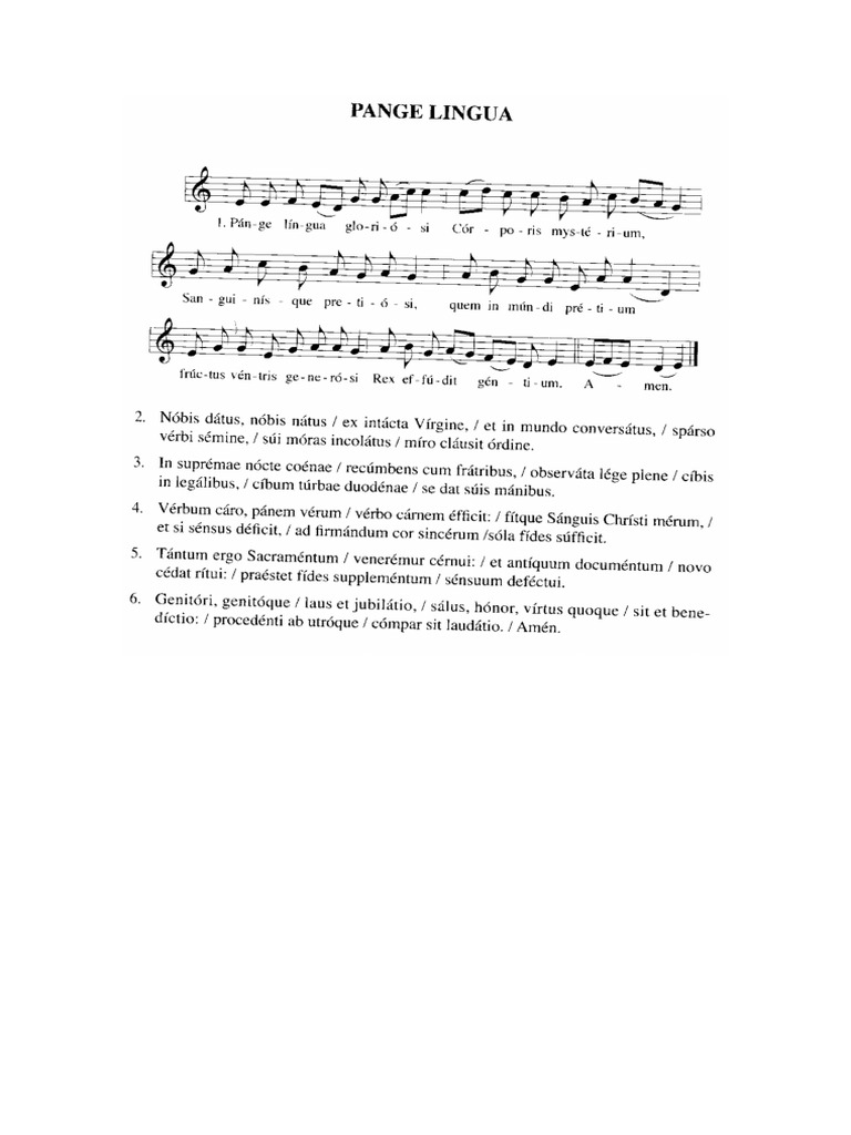 Pange Lingua | PDF