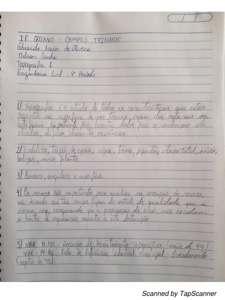 Topografia Ativ 3 PDF | PDF