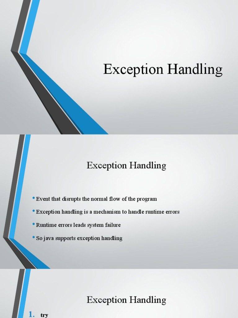 Exception Handling | PDF | Method (Computer Programming) | Java ... Exception Handling | PDF | Method (Computer Programming) | Java ...
