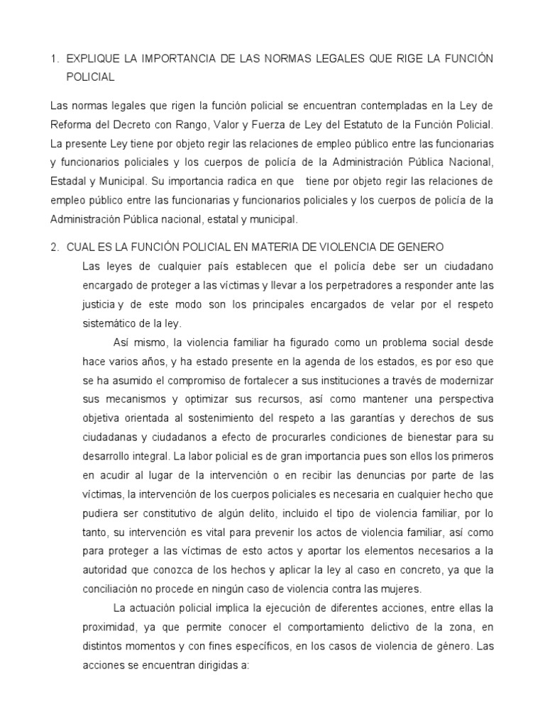 Explique La Importancia de Las Normas Legales Que Rige La Funcion ...