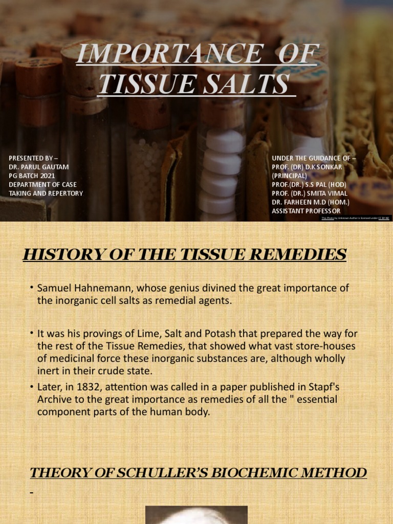 Tissue Salt Ori | PDF