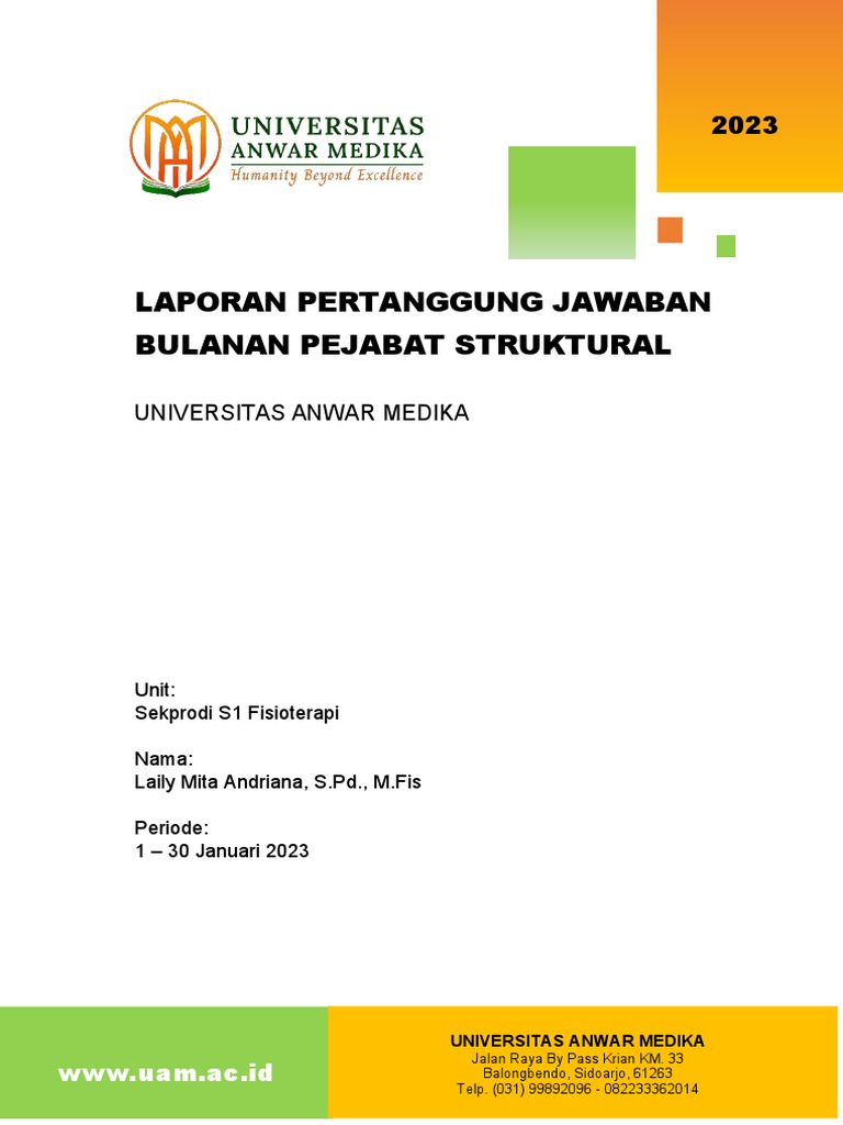 Laily Mita Draf LPJ Bulanan Struktural 2023 | PDF