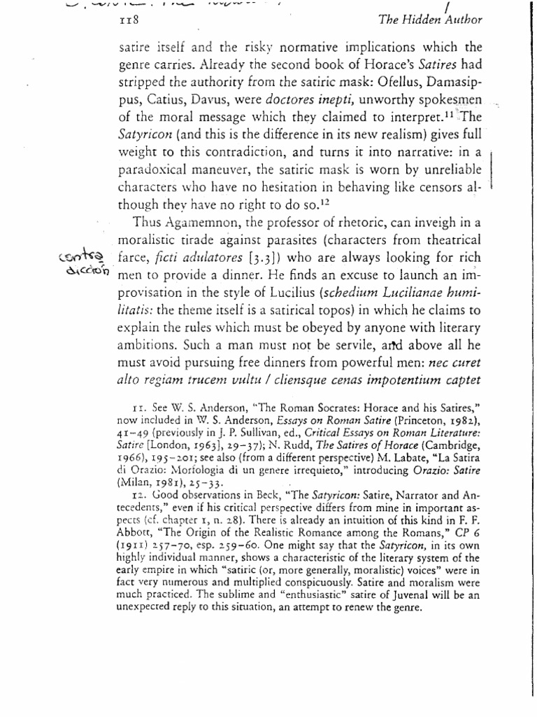 B. Conte: The Hidden Author: An Interpretation of Petronius | PDF | Satire