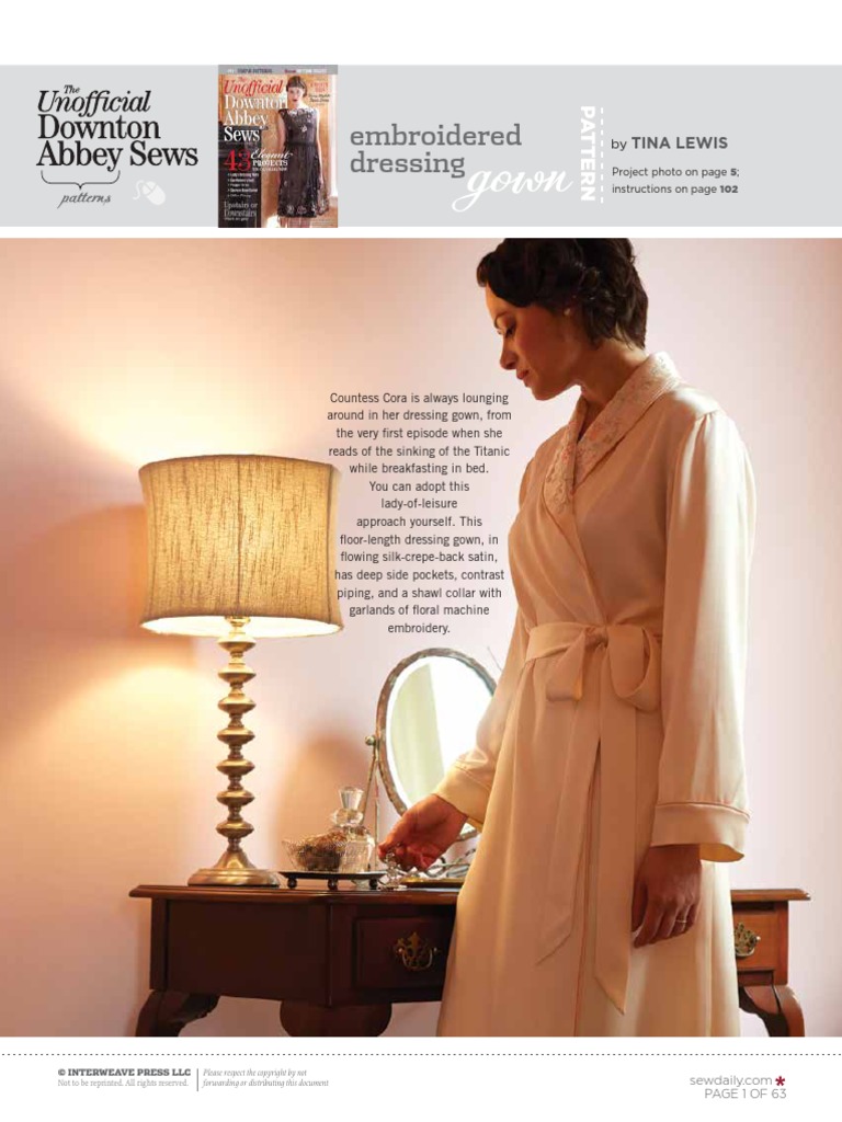 UDAS Dressinggown Downloadable Resized | PDF | Seam (Sewing) | Clothing