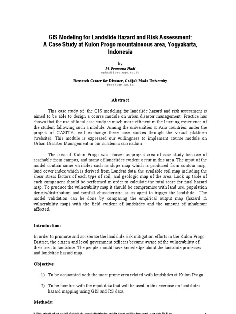 Modeling For Landslide Hazard and Risk Assessment | PDF | Landslide | Loam
