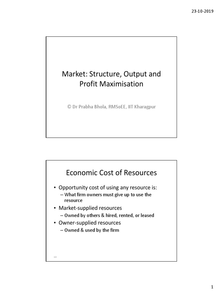 Market - Structure, Output - Profit Maximisation | PDF | Market Power ... Market - Structure, Output - Profit Maximisation | PDF | Market Power ...