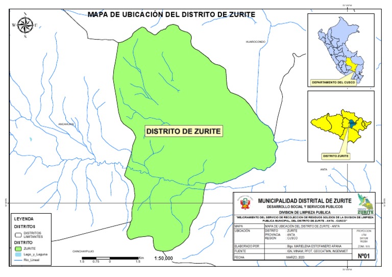 Mapa del Distrito de Zurite en Cusco | PDF