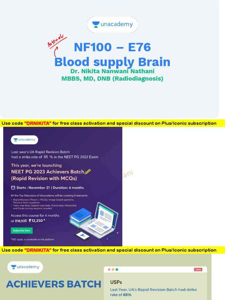 NF100 E76 Blood Supply Brain Annotated | PDF | Cardiovascular System ...