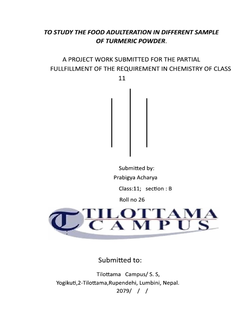 Chemistry Project | PDF