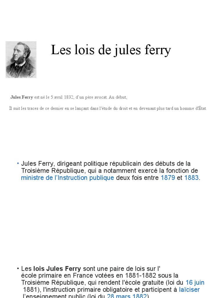 Les Lois de Jules Ferry | PDF