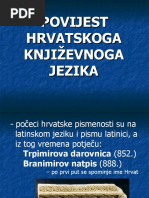 Ispit-Povijest Hrvatskog Jezika 7.r. - PP | PDF