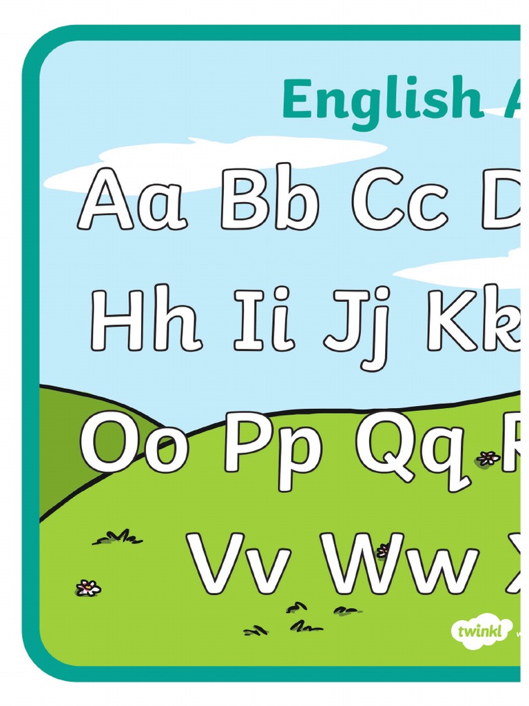 English Alphabet Display Poster 2xa4 | PDF