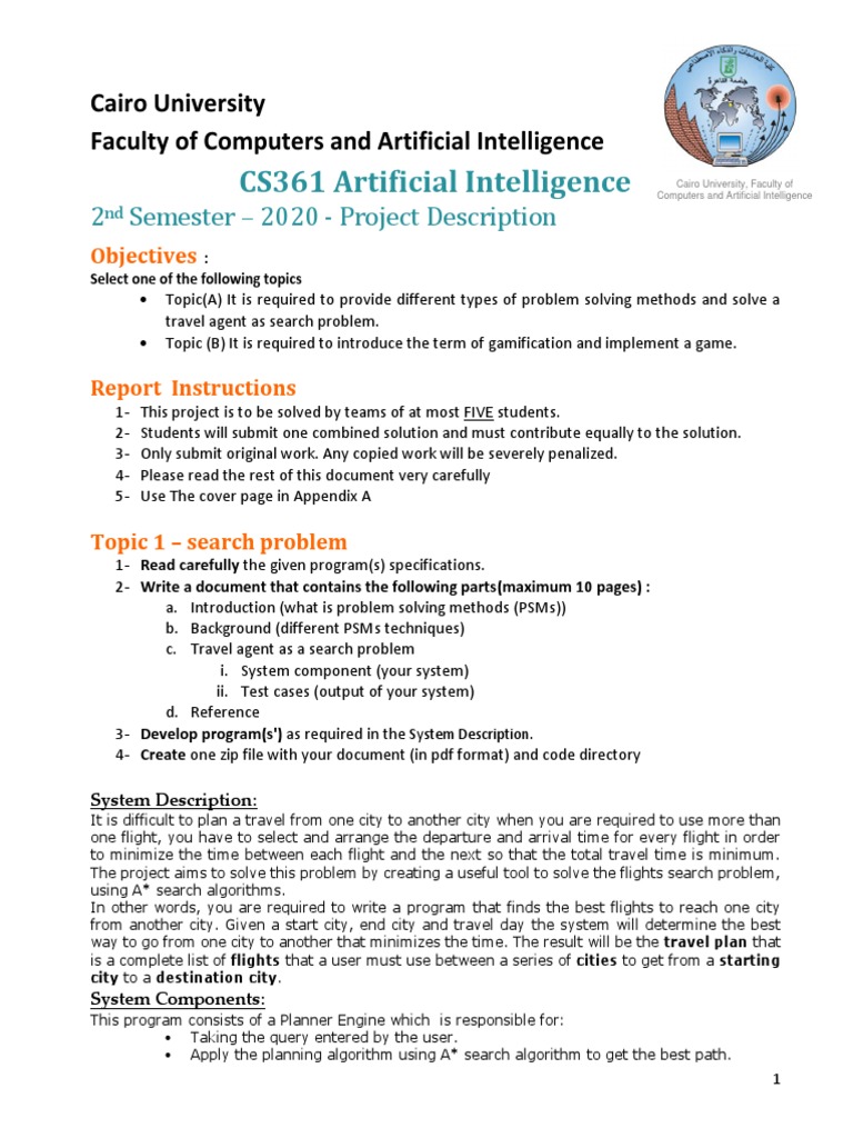 CS361-Artificial Intelligence-General-level 3 PDF | PDF | Artificial ...