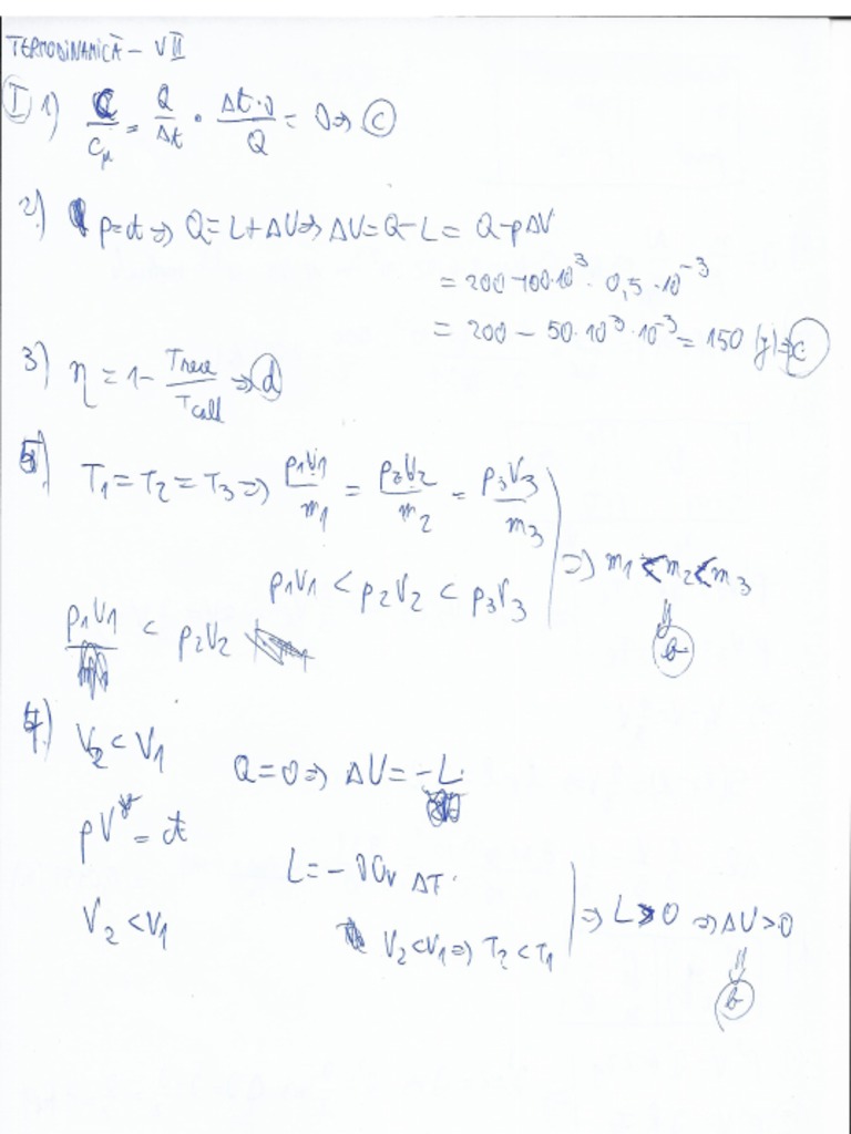 Termodinamica Varianta 2 | PDF