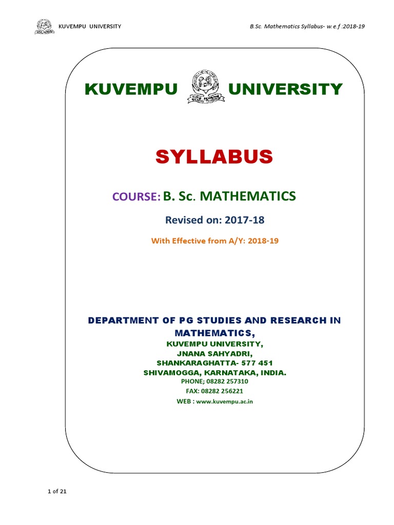 UG Maths Syllabus PDF | PDF | Integral | Matrix (Mathematics)