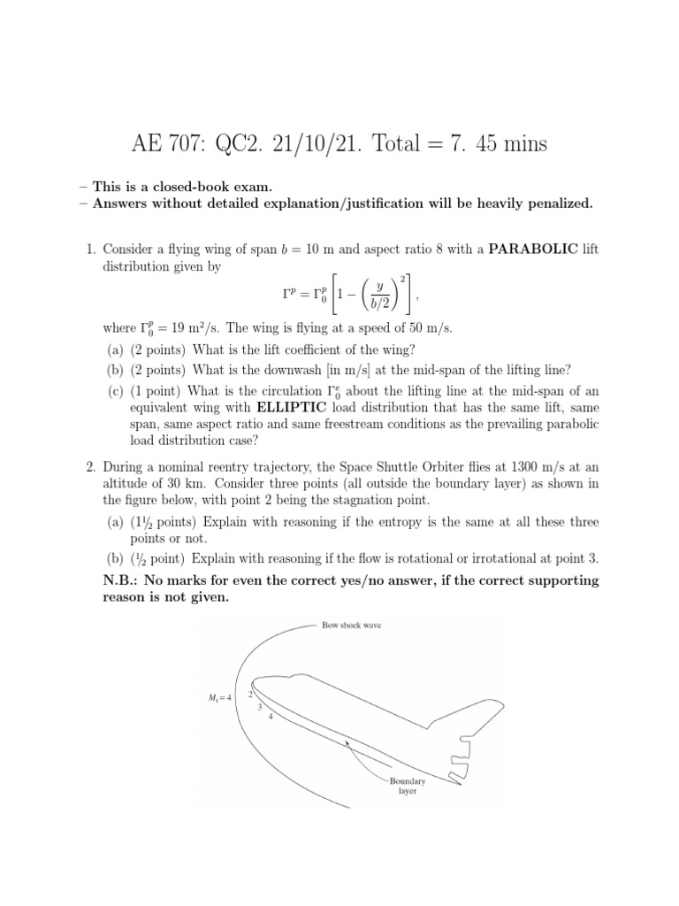 Aerodynamics QC2 | PDF