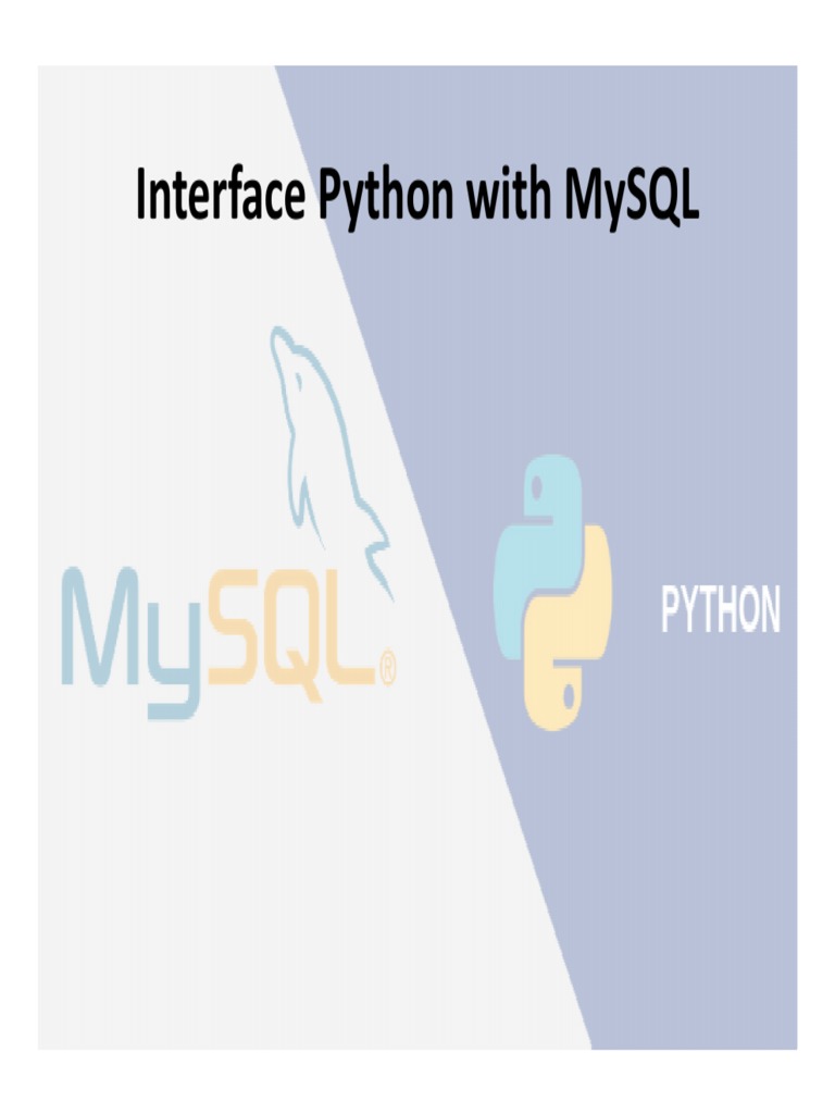 XII CS CH 16 Interface Python With MySQL | PDF | Databases | My Sql