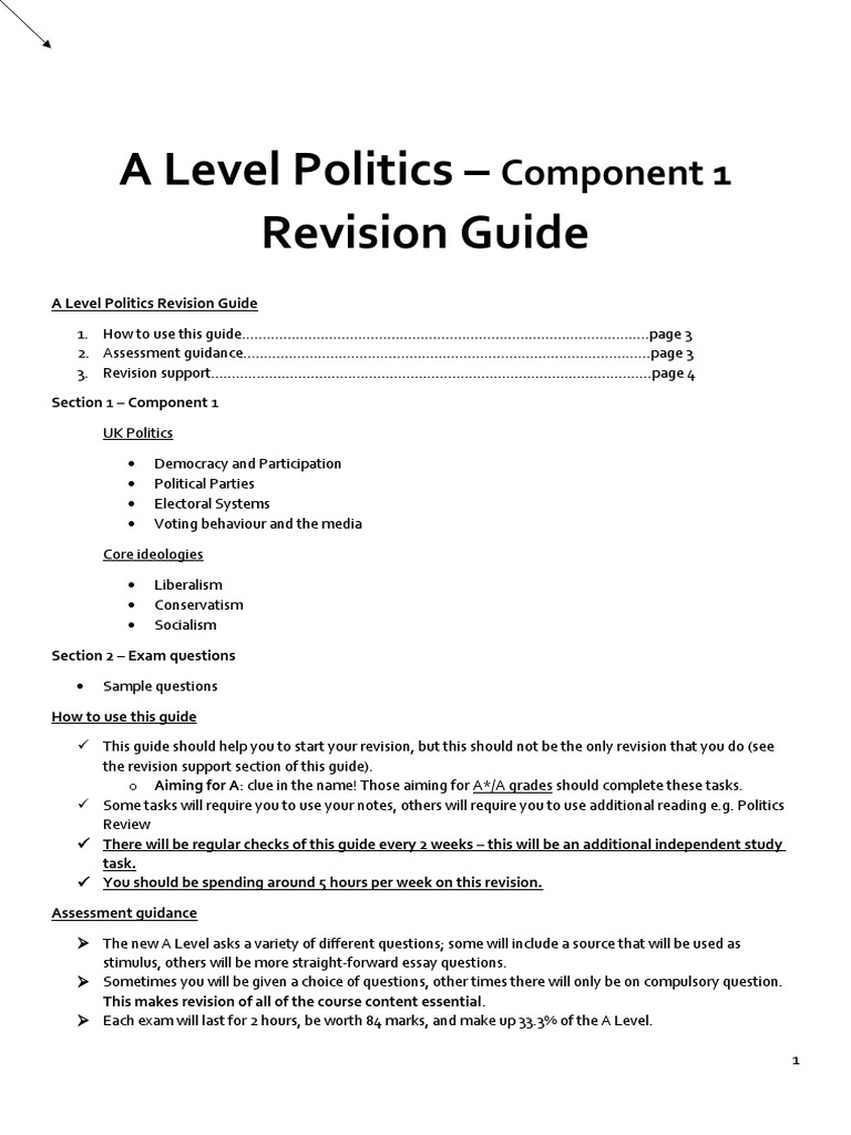A Level Politics Revision | PDF | Rights | Democracy