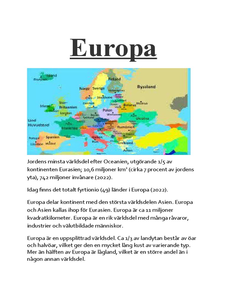 Fakta Text, Europa | PDF