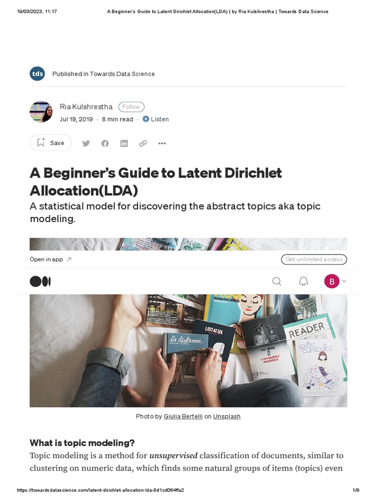 A Beginner's Guide To Latent Dirichlet Allocation (LDA) | PDF | Cognitive Science | Applied ...