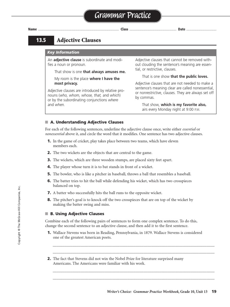 Grade 9 Clause PDF | PDF | Clause | Adverb