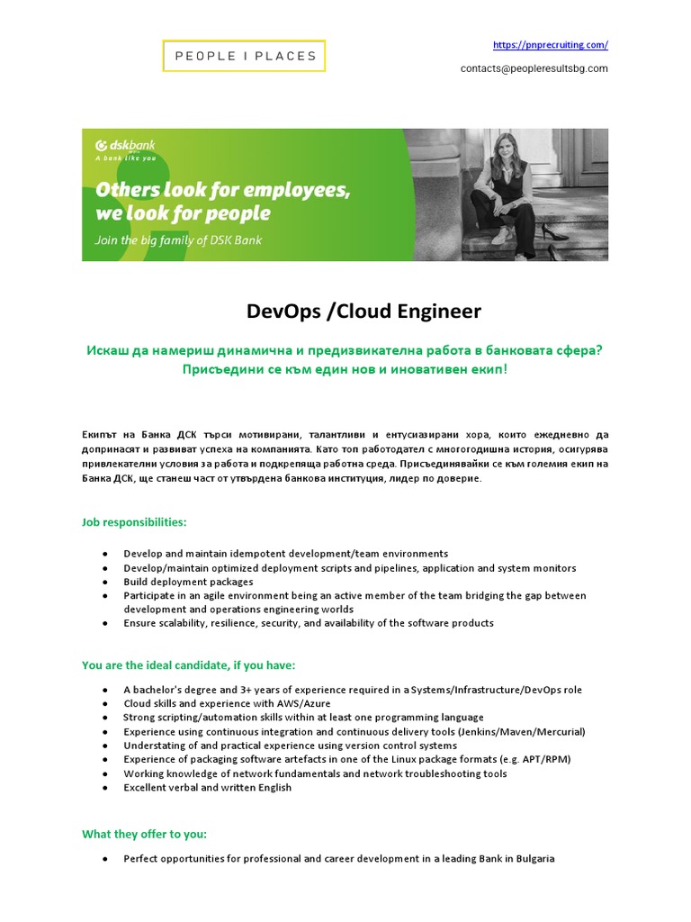 DevOps Cloud Engineer JD DSK PDF | PDF | Cloud Computing | Recruitment