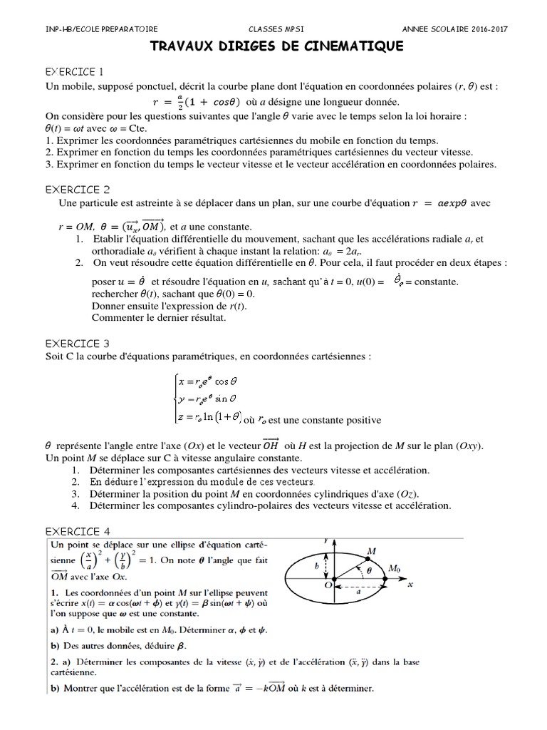 TD Cinematique | PDF