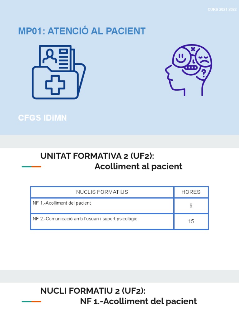 M1 Uf2 NF1 - Atenció Al Pacient - Impressió | PDF