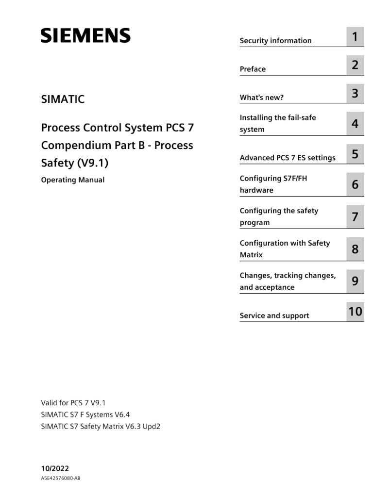 pcs7_compendium_Process safety.pdf | PDF | Security | Computer Security