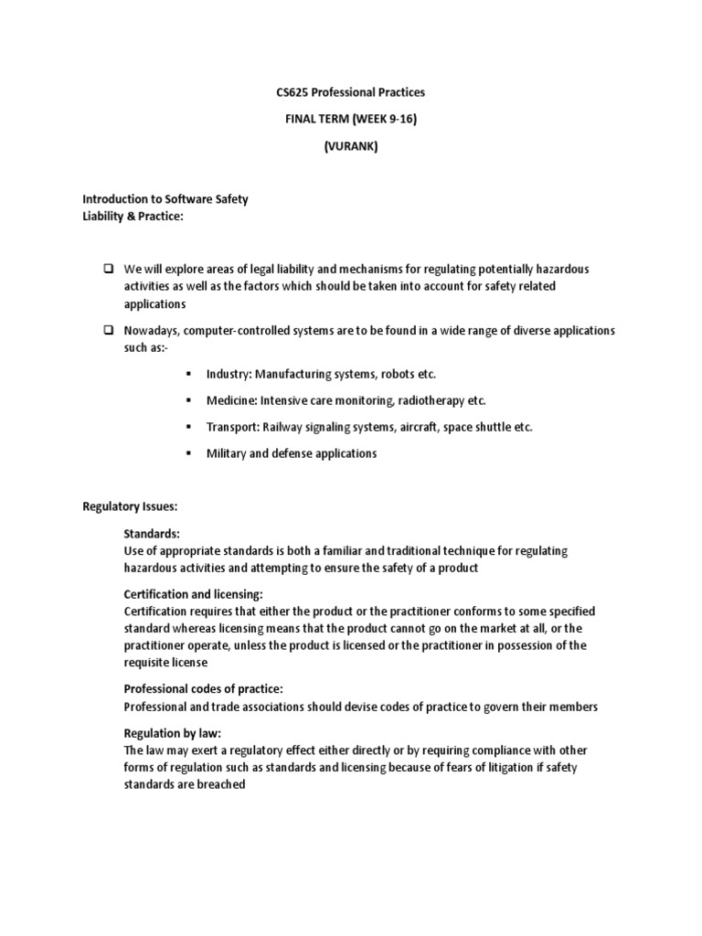 CS625 Professional Practices Final Term (Week 9-16) PDF | PDF | Security Hacker | Information ...