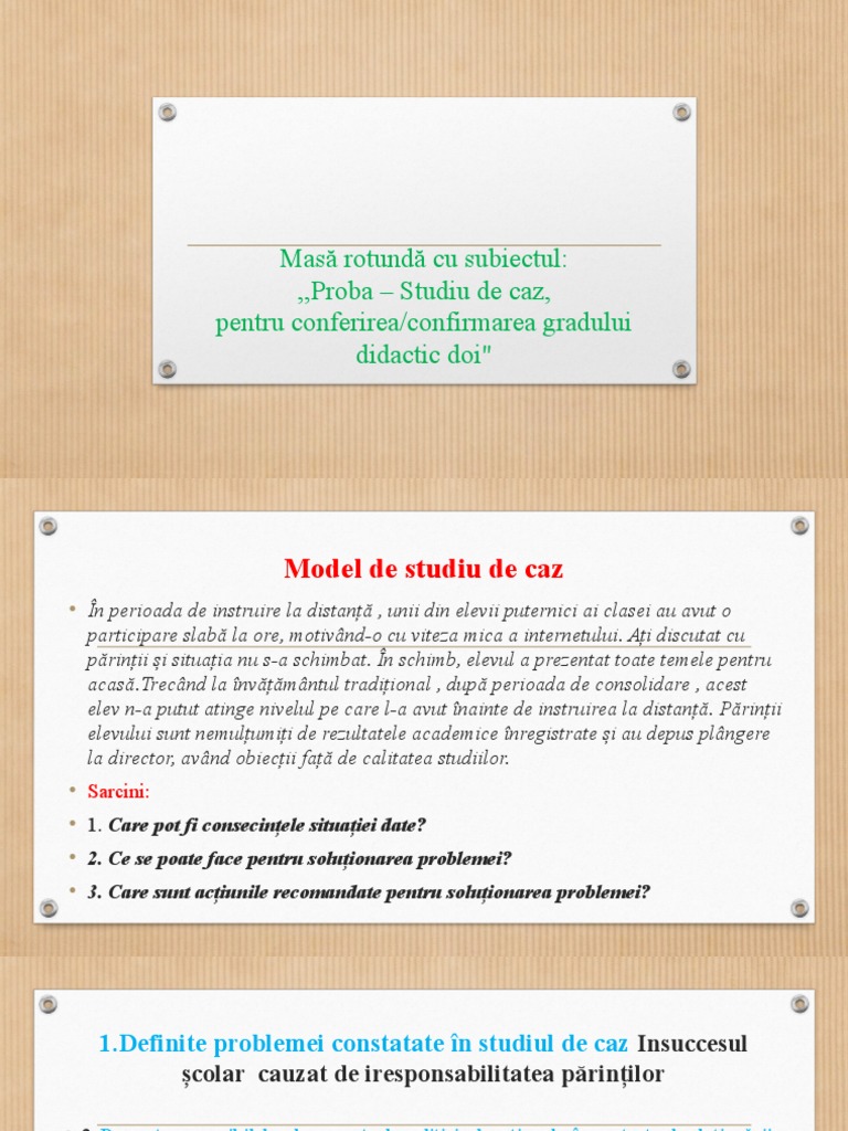 Studiu de Caz, Modele Rezolvate | PDF