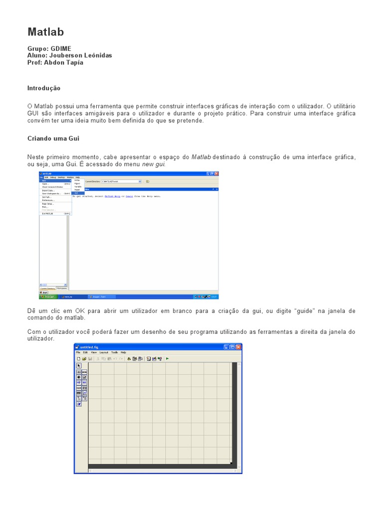 Construindo interfaces gráficas no Matlab: ferramentas e exemplos ...