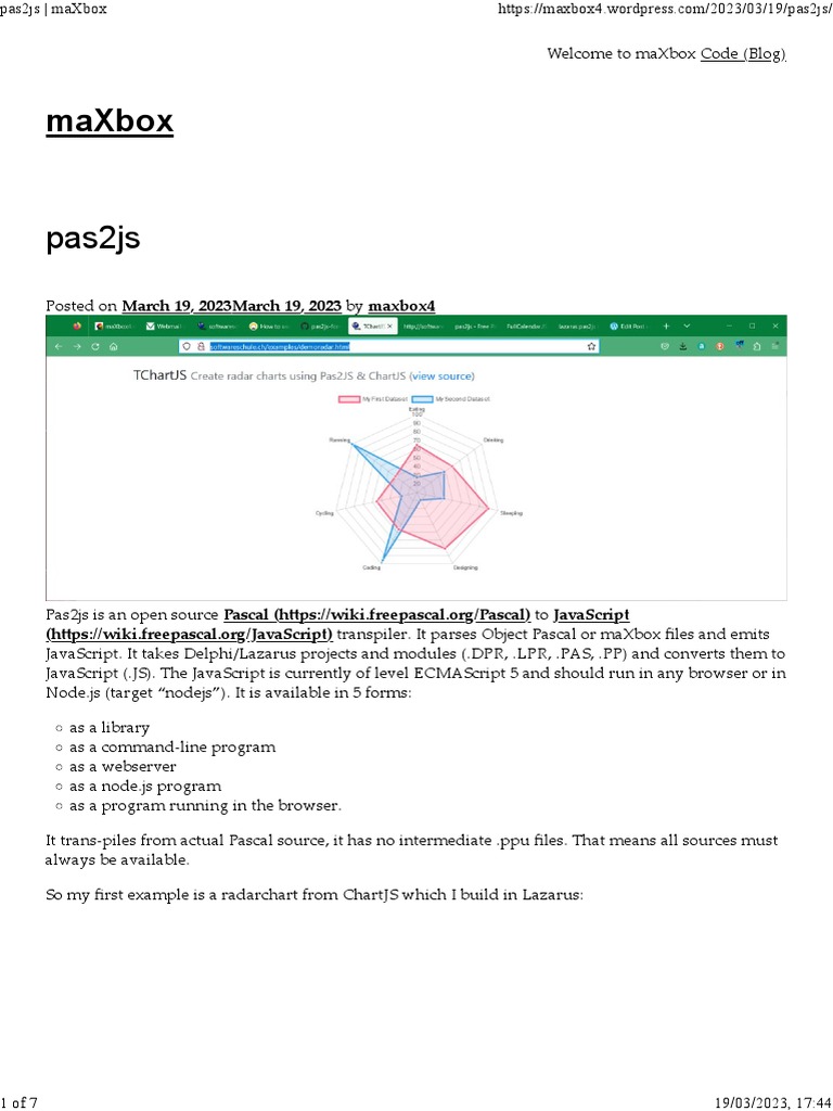 Maxbox Starter107 Pas2js | PDF | Computer Programming | Software Engineering