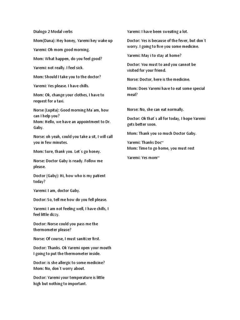 Dialogo 1 Imperativo | PDF