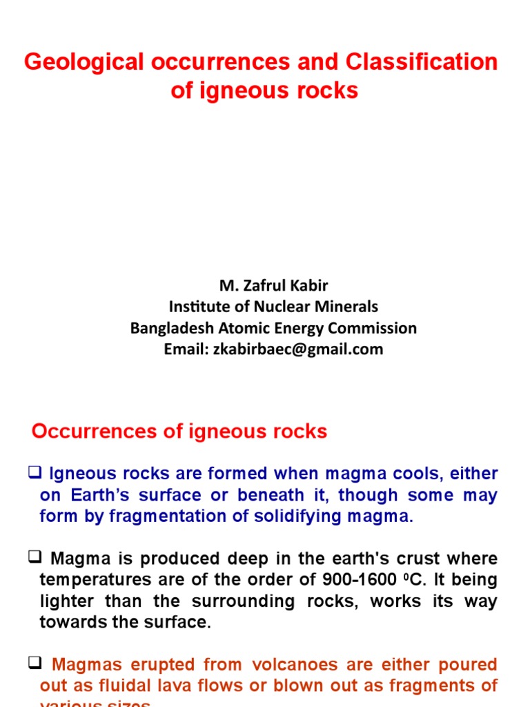 Igneous Rock-Classification. | PDF | Igneous Rock | Lava