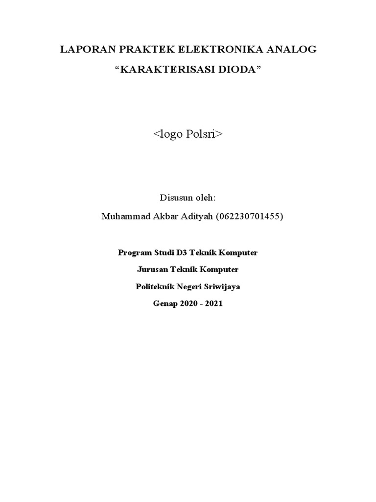 Praktikum 1 - Karakteristik Dioda New | PDF