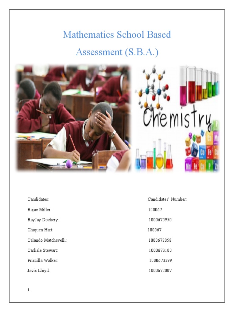 Math SBA 1 | PDF | Teachers