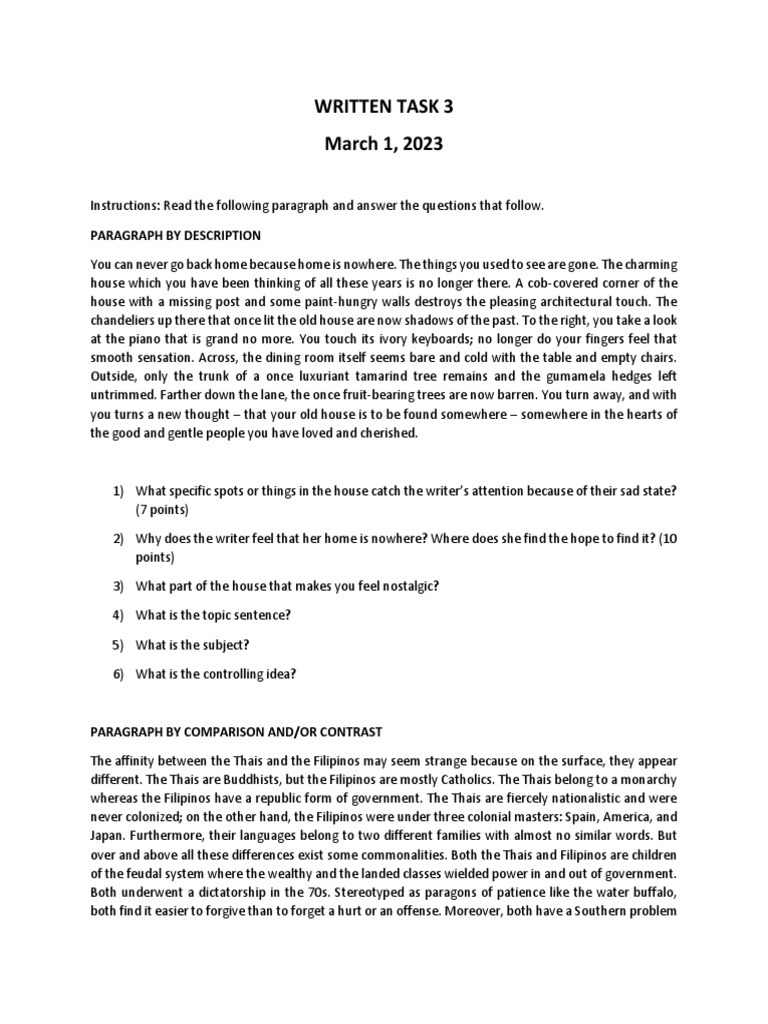 Written Task 3 PDF | PDF