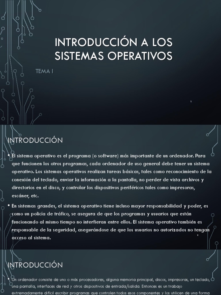 Tema I - INTRODUCCIÓN A LOS SISTEMAS OPERATIVOS - PDF | PDF | Kernel (sistema operativo ...