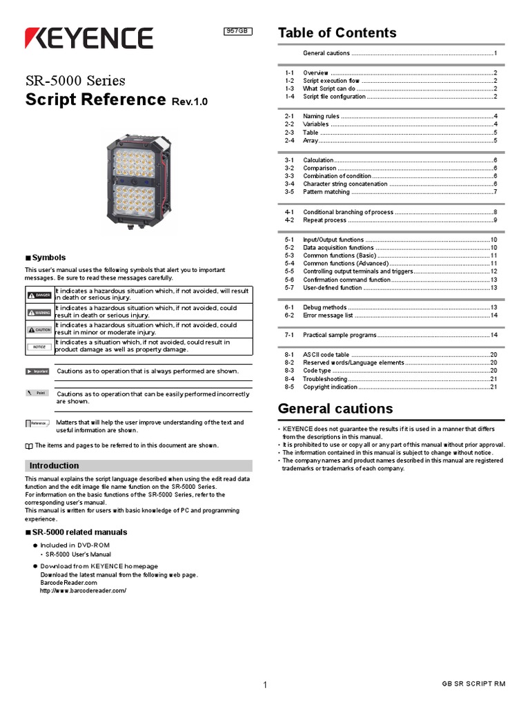 SR-5000 Script Reference - E | PDF | Numbers | Decimal